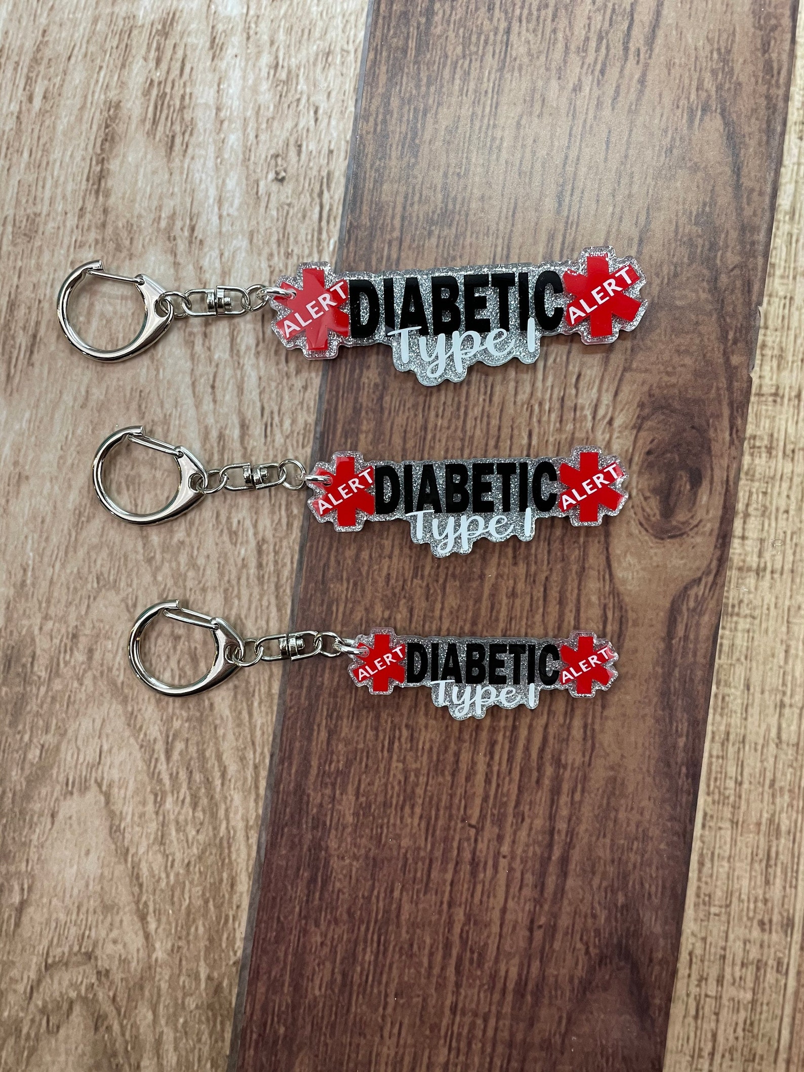 Diabetic Alert Tag Type 1 2 One or Two Diabetes Silver - Etsy