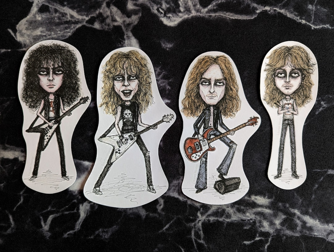 Metallica Sticker Pack – James Hetfield, Lars Ulrich, Kirk Hammett ...