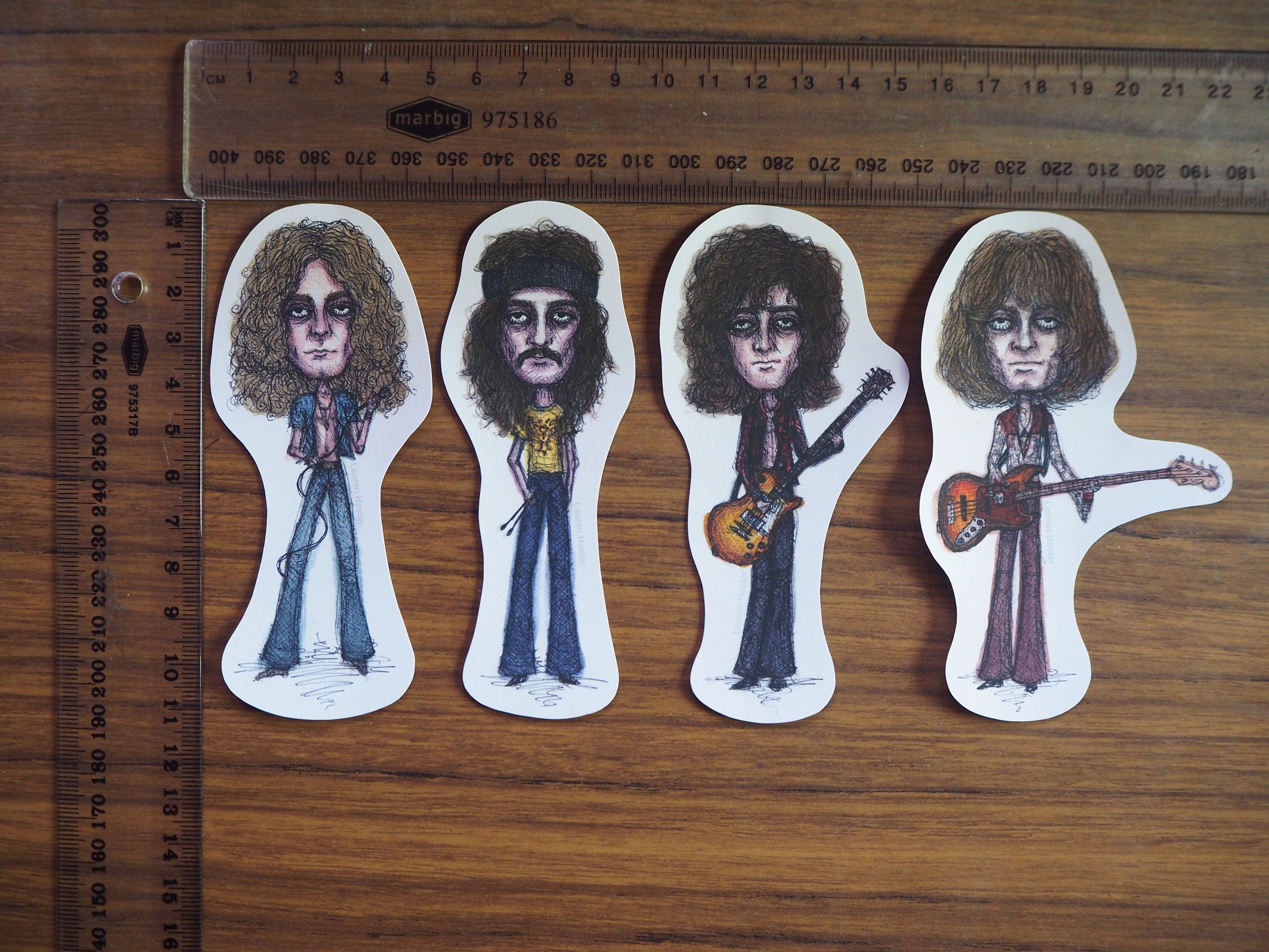 Led Zeppelin Sticker Pack - Robert Plant, Jimmy Page, John Paul Jones ...