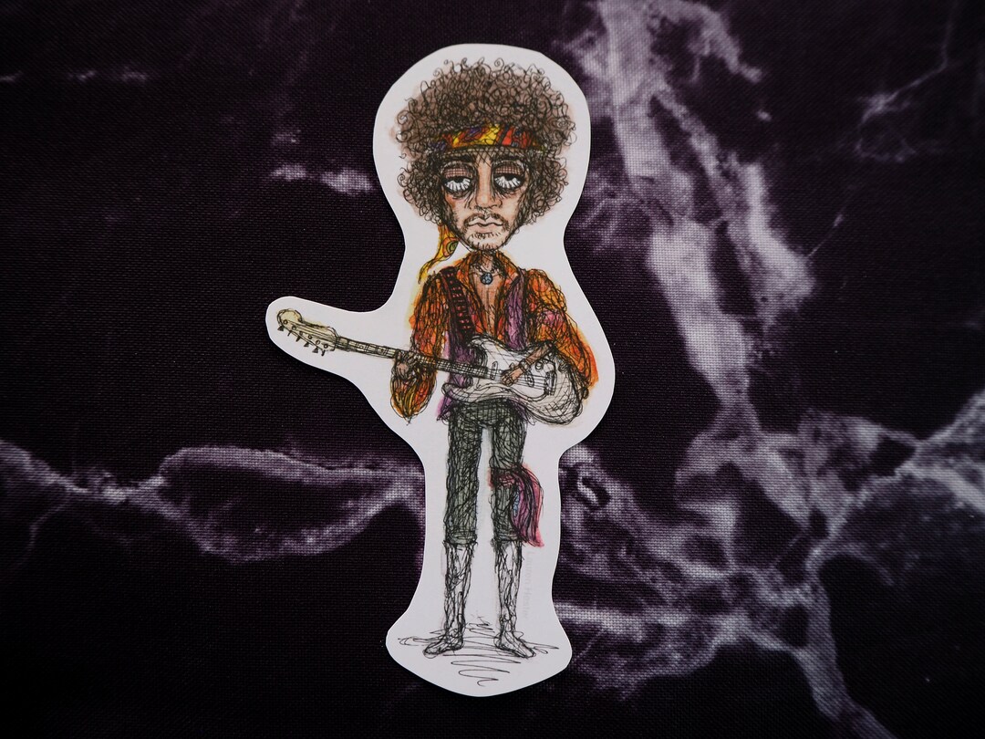 Jimi Hendrix Sticker - the Jimi Hendrix Experience - Vinyl Stickers ...
