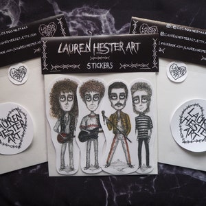 Queen Sticker Pack - Freddie Mercury, Brian May, Roger Taylor, John ...