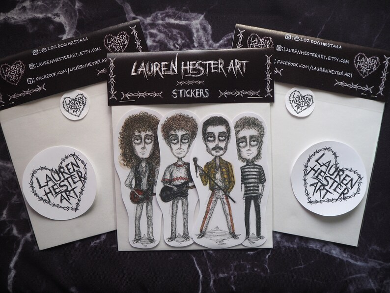 Queen Sticker Pack - Freddie Mercury, Brian May, Roger Taylor, John ...