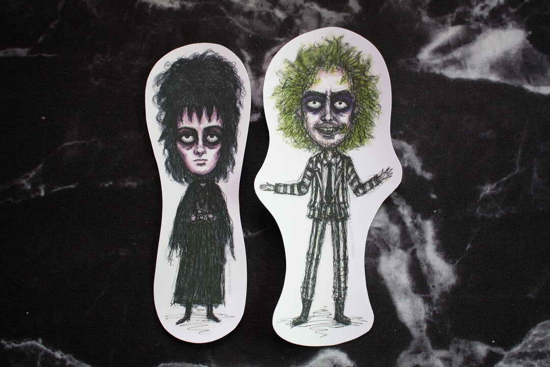 Beetlejuice Sticker Pack - Betelgeuse, Lydia Deetz - Vinyl Stickers ...