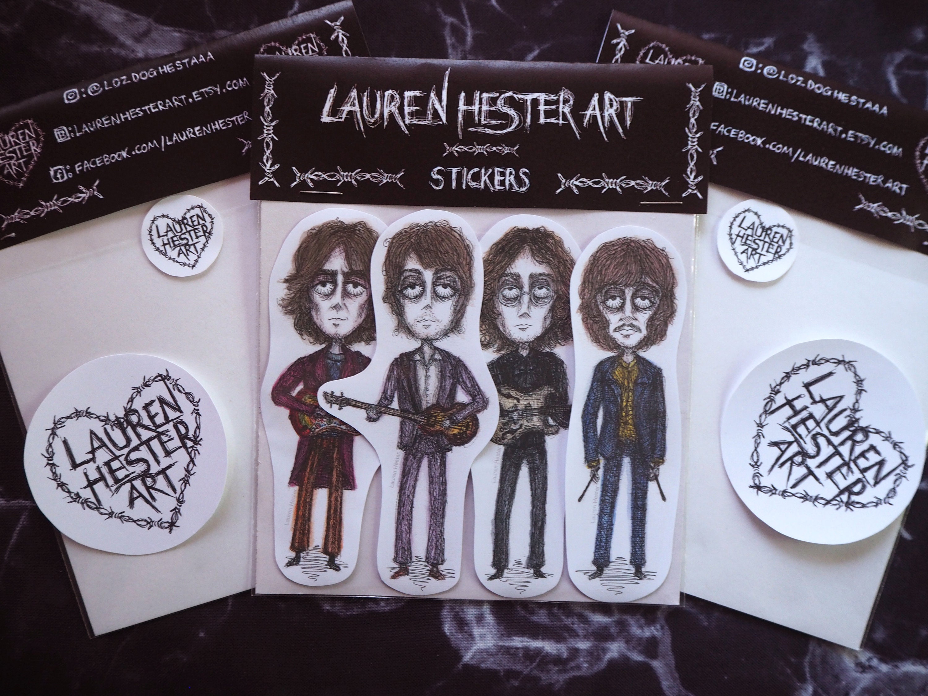 John Lennon Sticker - the Beatles - 60s 70s Pop Rock Music, Cartoon ...