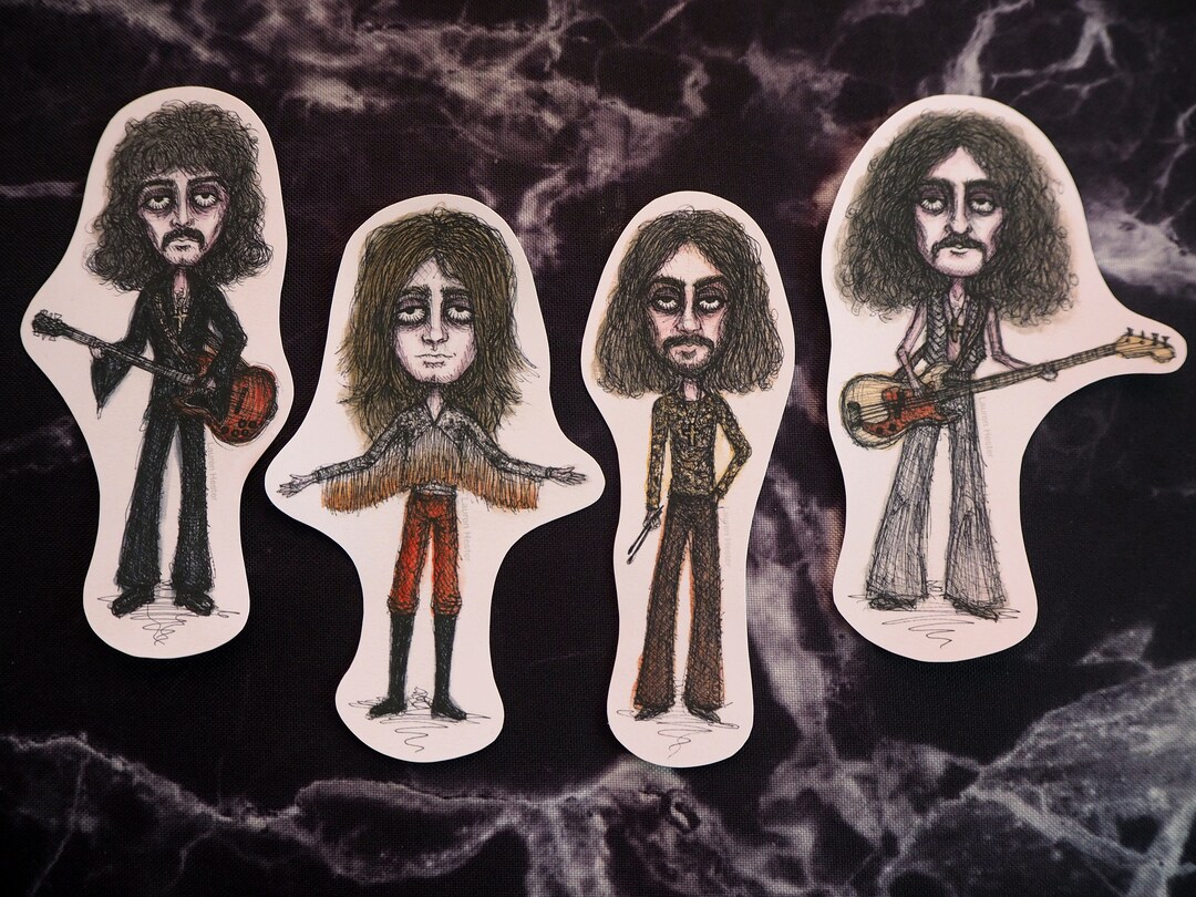 Black Sabbath Sticker Pack - Ozzy Osbourne, Tony Iommi, Geezer Butler ...