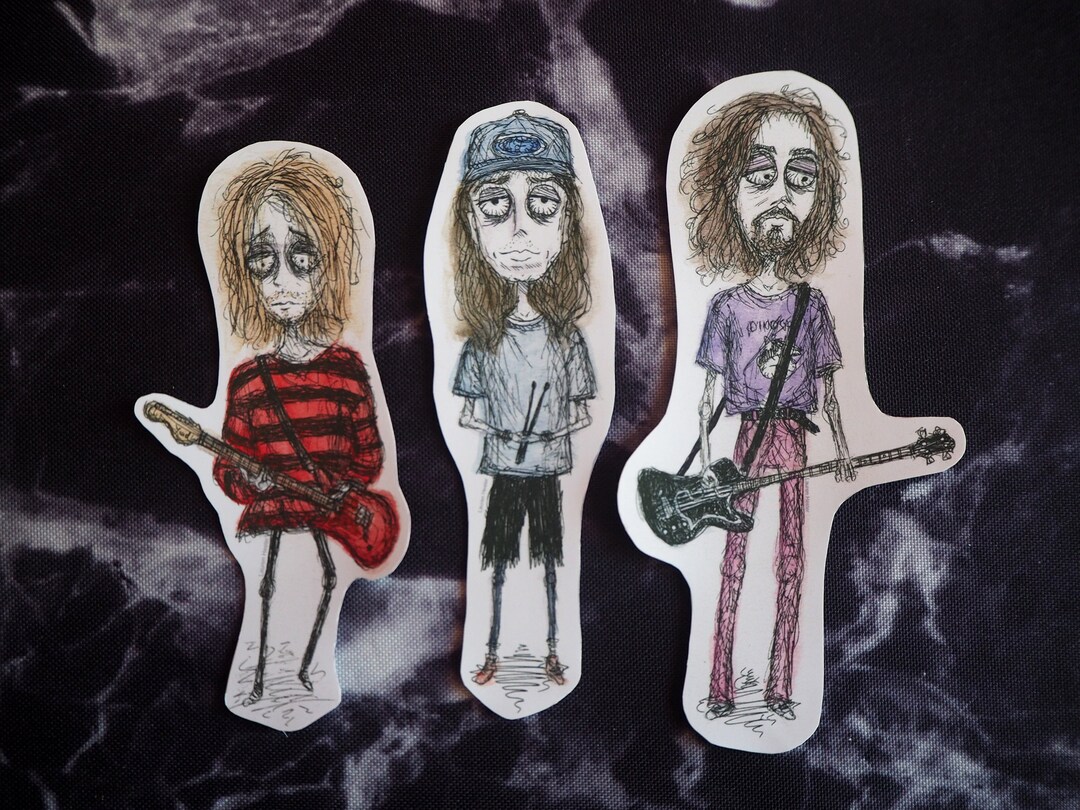 Nevermind Sticker Pack – 90s Seattle Grunge Band – Vinyl Stickers, Rock ...