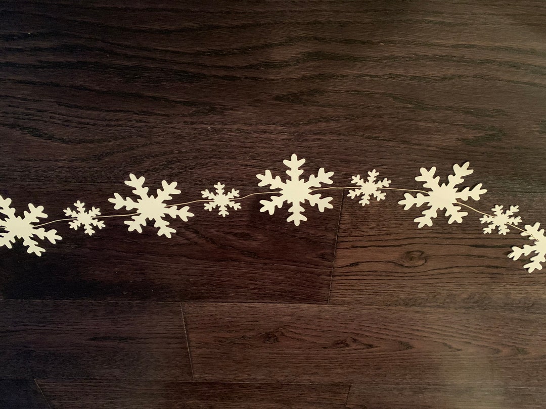 Handmade Paper Snowflake Garland, Winter - Etsy