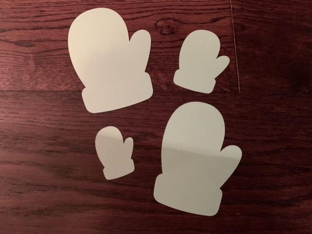 Cardstock Paper Mitten Cut Outs - 4 Sizes - Etsy