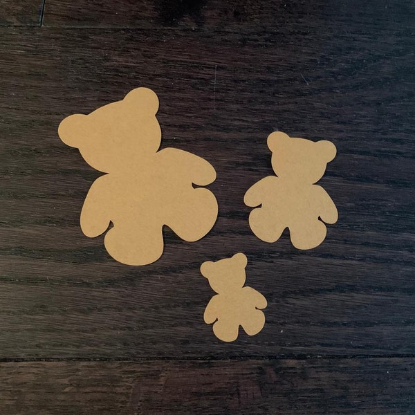 Teddy Bear Cutouts - Etsy