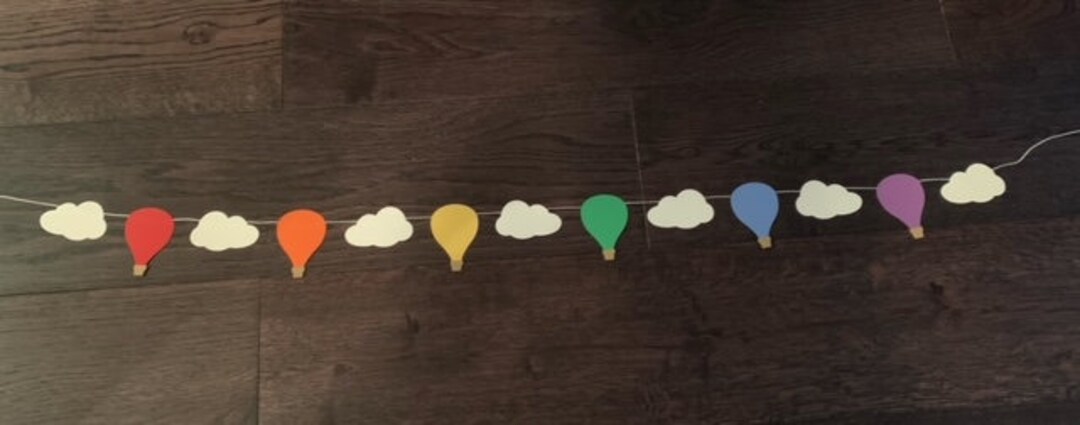 Handmade Paper Hot Air Balloon Garland - Etsy