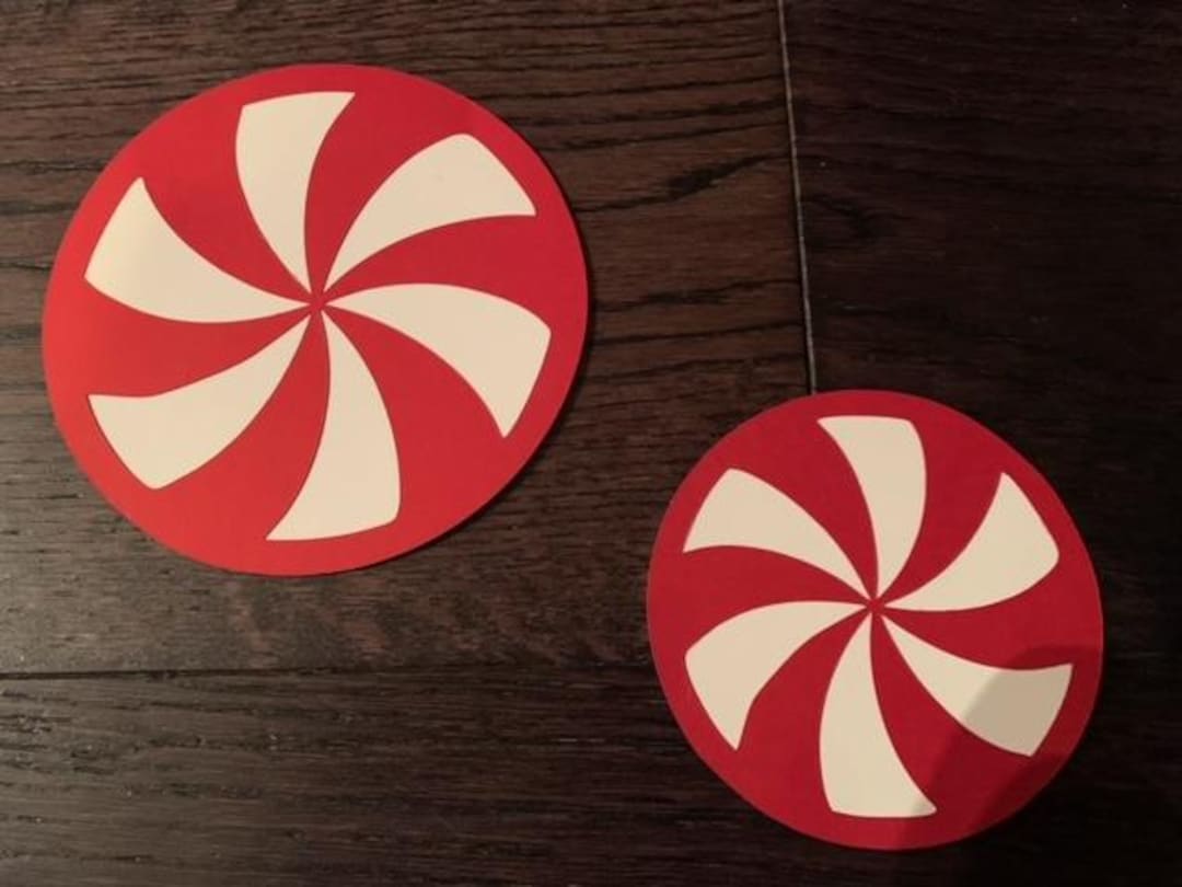 Cardstock Paper Peppermint Candy Cut Out Shapes - 3" or 4" - Etsy