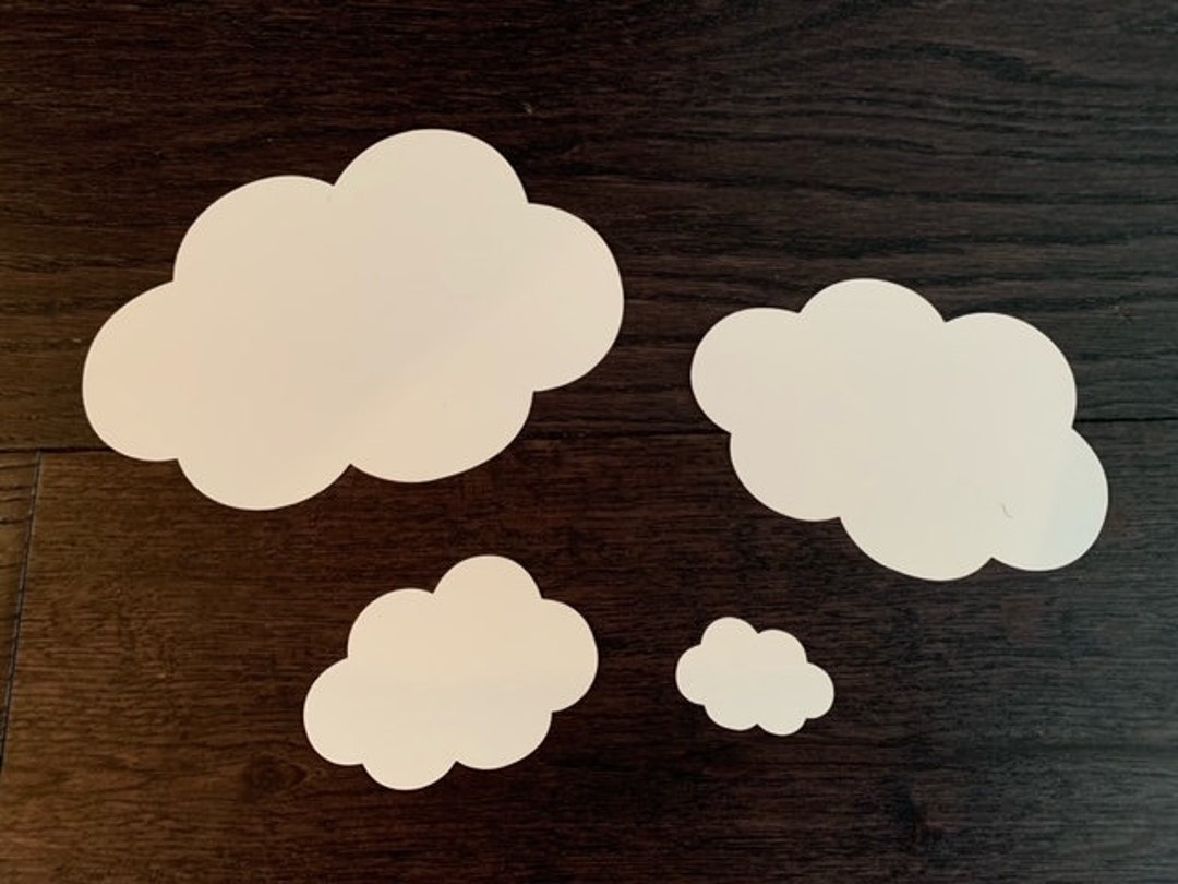 4 Sizes Cardstock Paper Cloud Cut Outs - Etsy