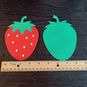 Cardstock Paper Strawberry Cut Outs, 5" X 4" - Set of 4 - Etsy