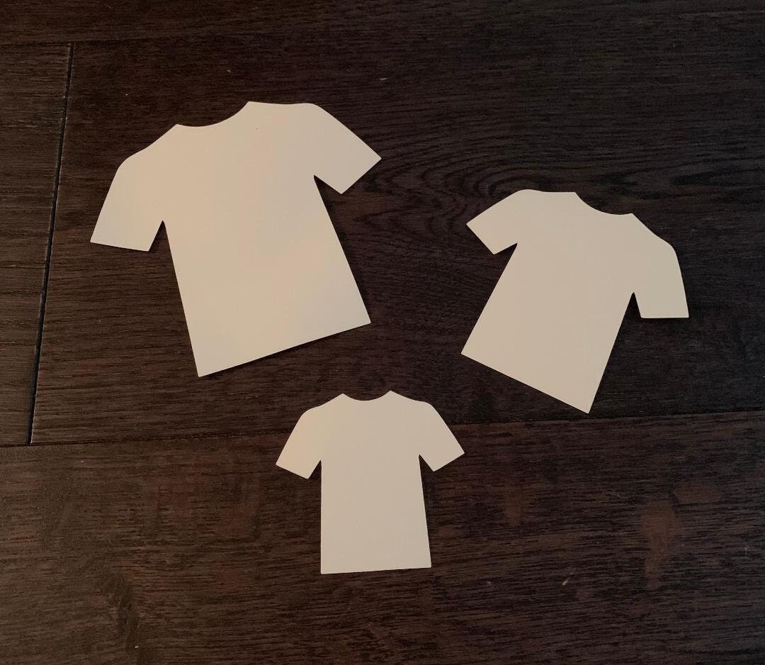 Cardstock Paper T-shirt Cutouts - 3 Sizes - Etsy
