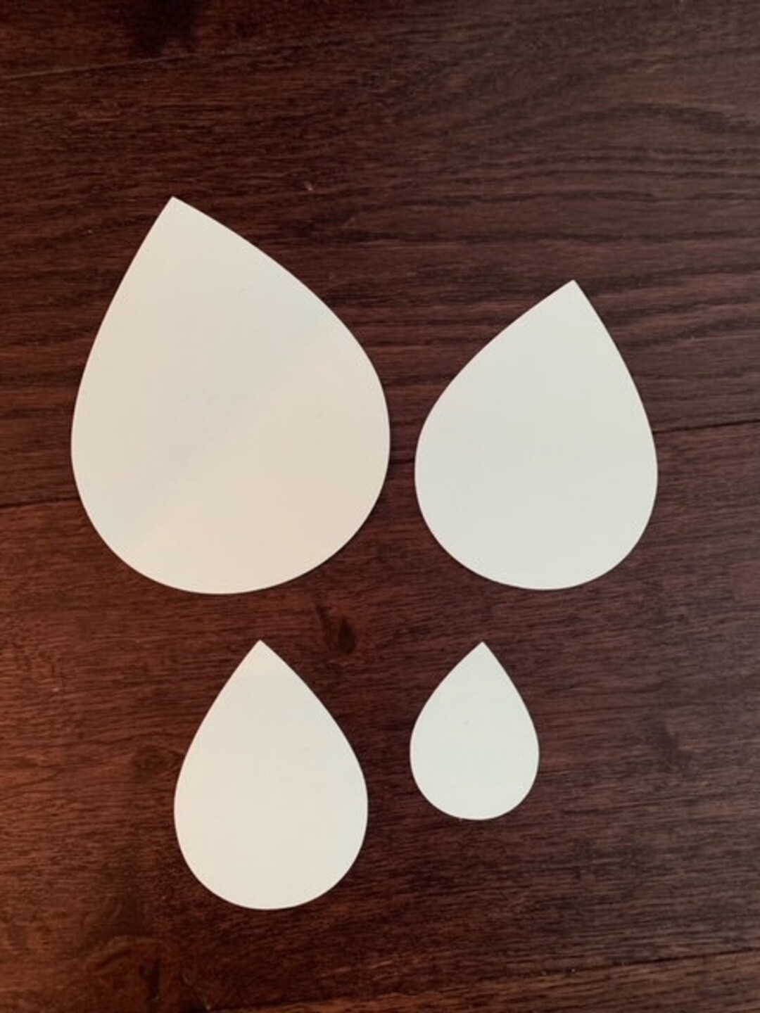Cardstock Paper Rain Drop Cutouts - 4 Sizes - Etsy