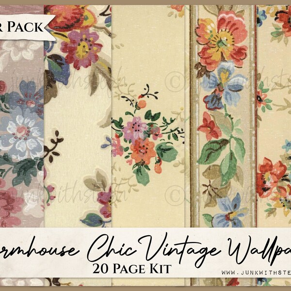 Printable Vintage Wallpaper - Etsy
