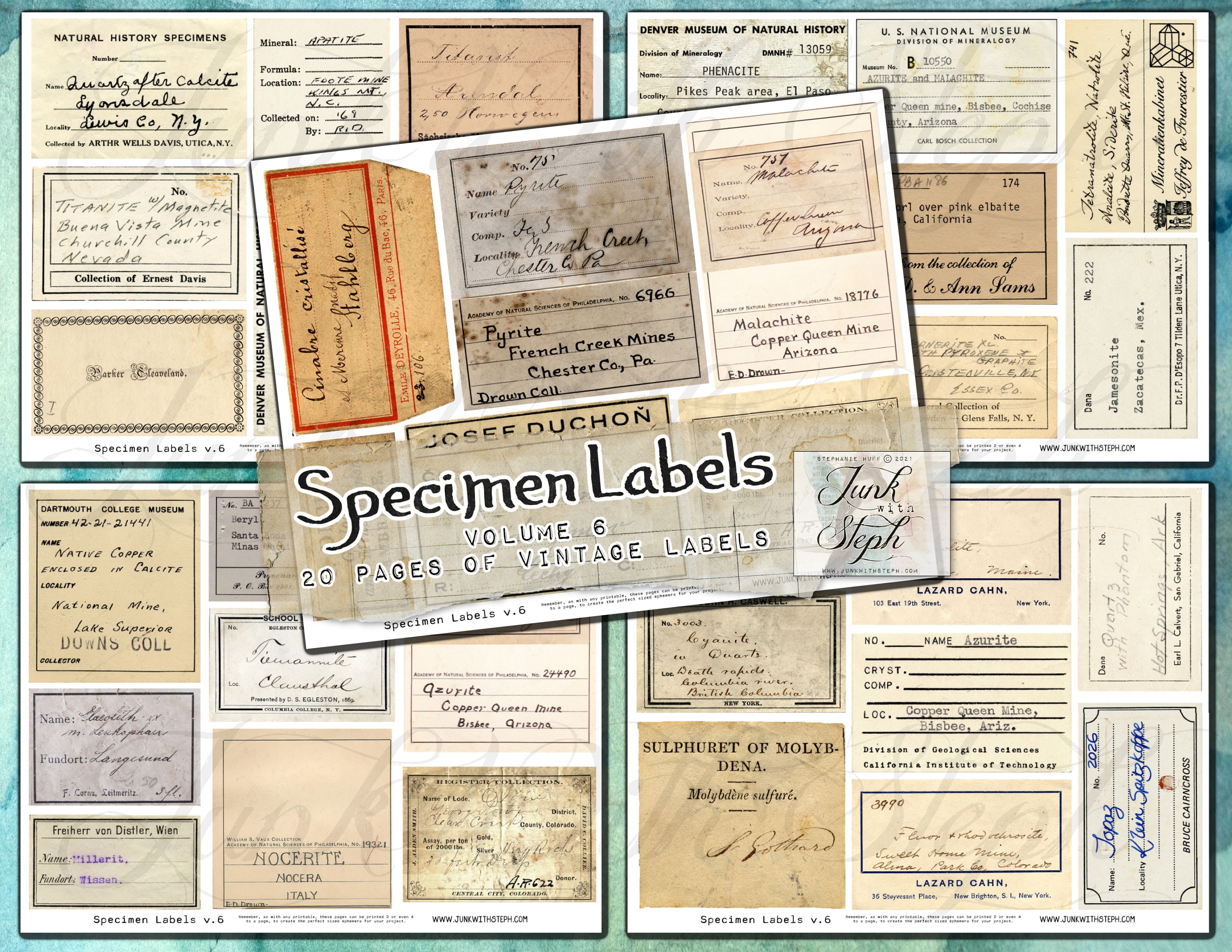 Specimen Labels Vol. 6 With 20 Pages Over 150 Separate - Etsy
