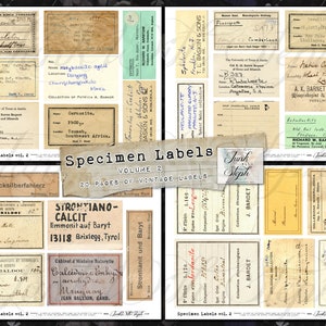 Specimen Labels Vol.2 With 20 Pages With Over 150 Seperate - Etsy