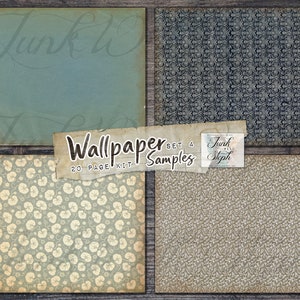 Paper Pack: Wallpaper Samples - Set 4 - 20 Page Background INSTANT ...