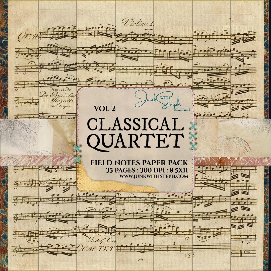 Classical Quartet Music - Volume 2 Sheet Music Notes 1800s Printable 35 ...