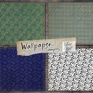 Paper Pack: Wallpaper Samples - Set 4 - 20 Page Background INSTANT ...