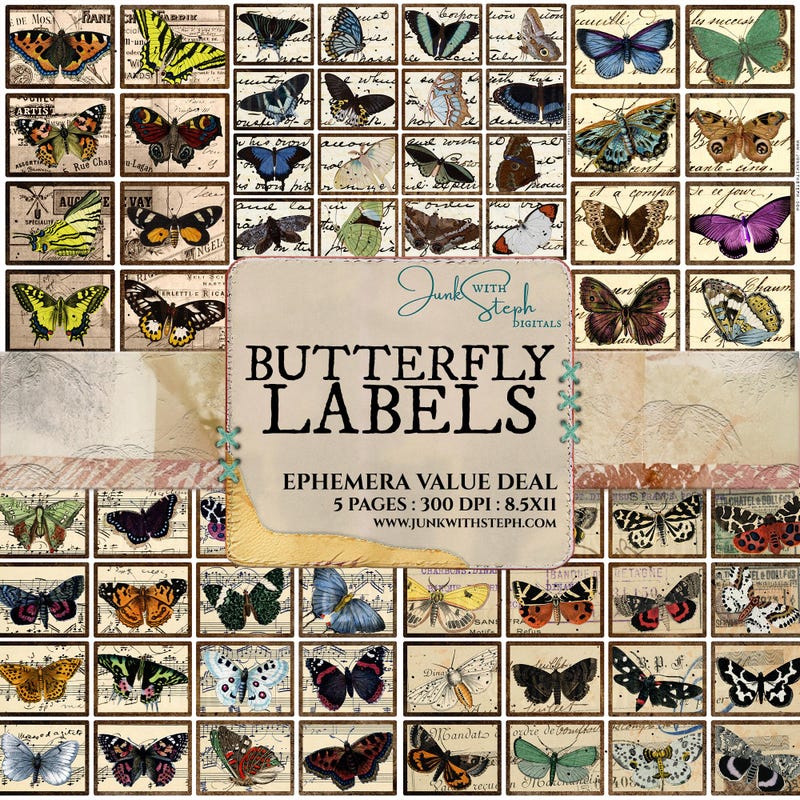 Butterfly Label - Etsy