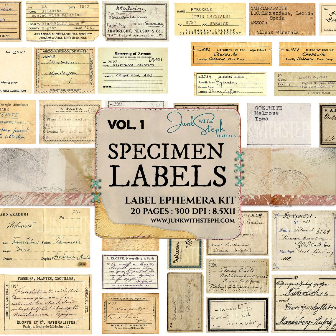 Specimen Labels - Vol.1 With 20 Pages With Over 150 Seperate GENUINE ...
