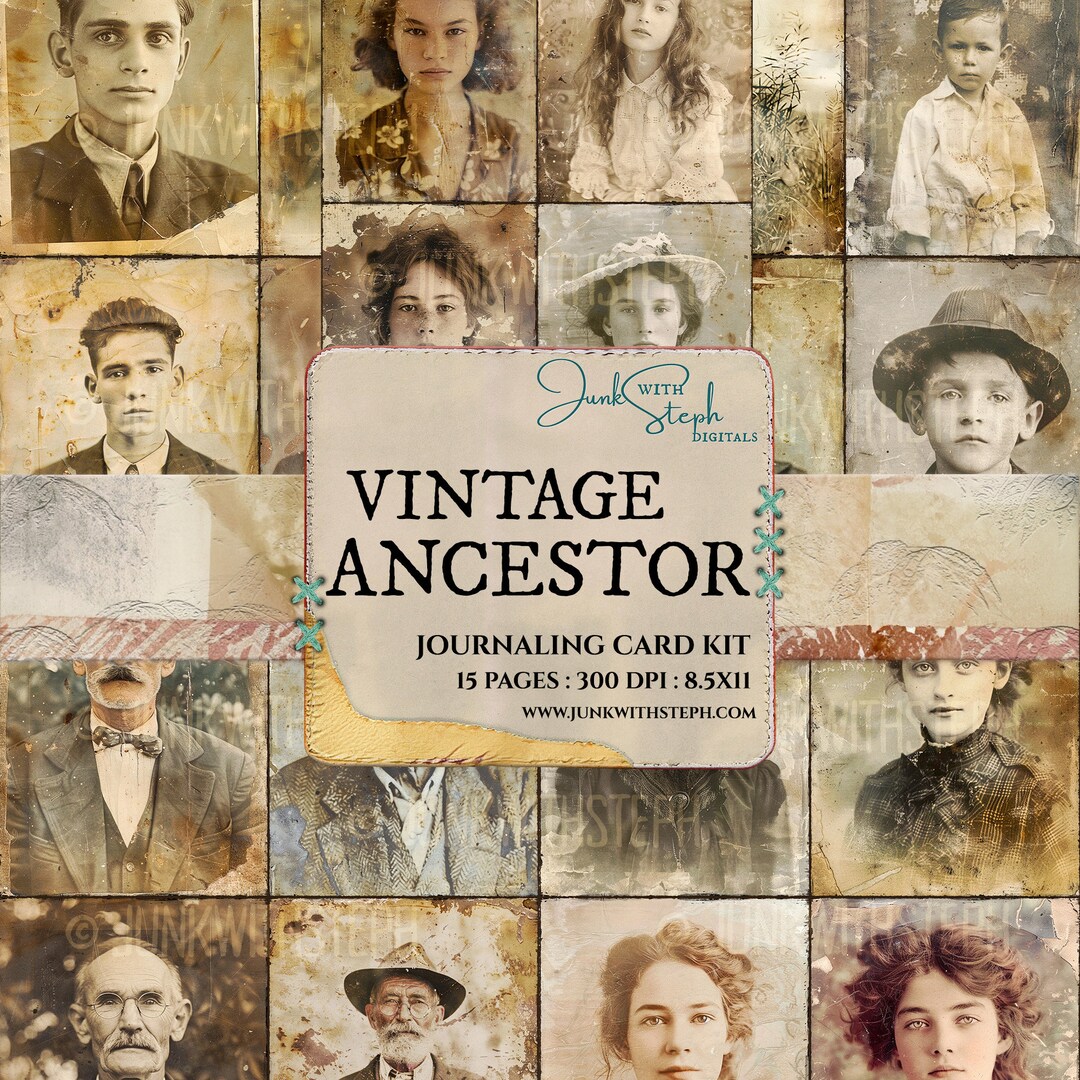 Vintage Ancestor - 15 Pages of Journaling Cards Featuring 1800's ...