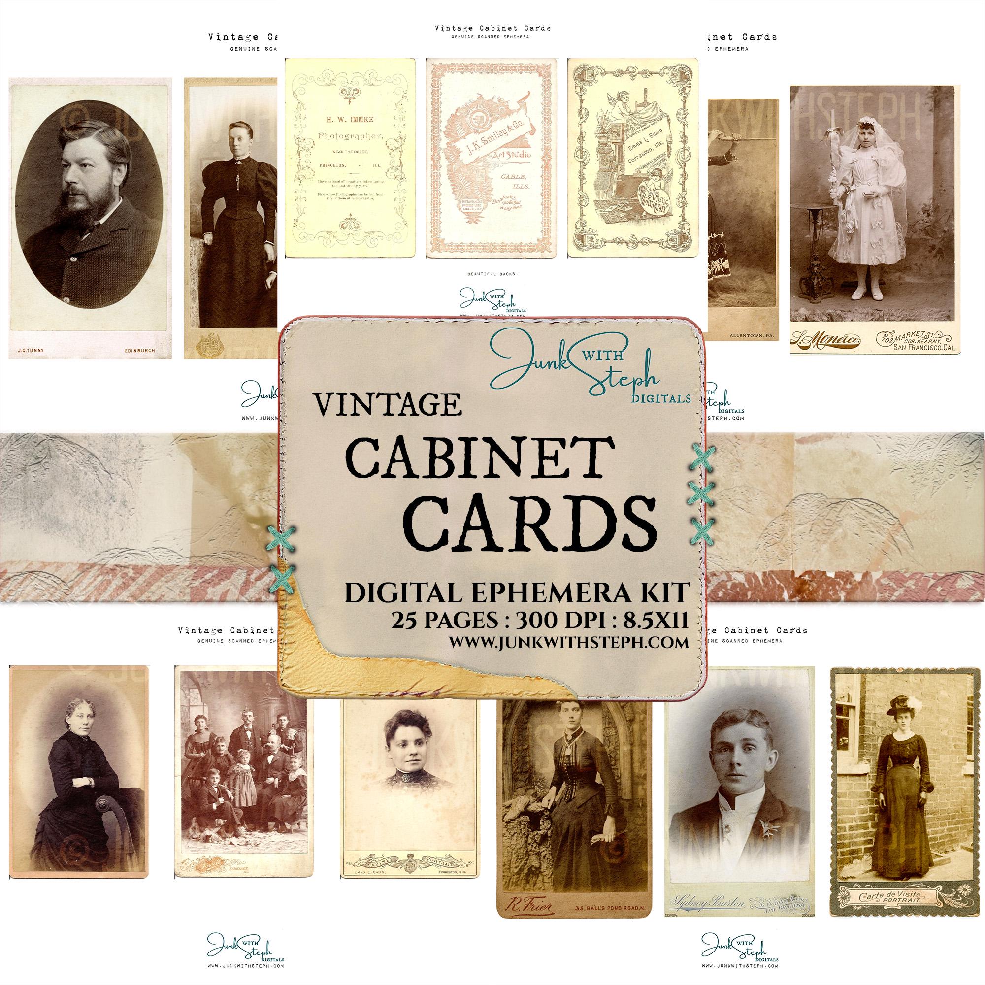 Vintage Cabinet Cards Ephemera: Scanned Photo Real Antique ...