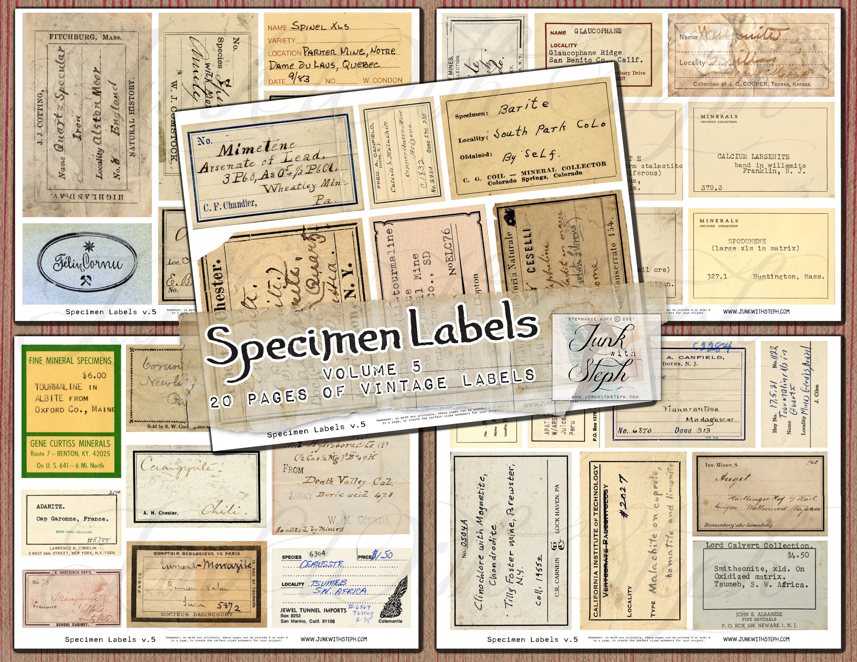 Specimen Labels Vol. 5 With 20 Pages Over 150 Separate - Etsy