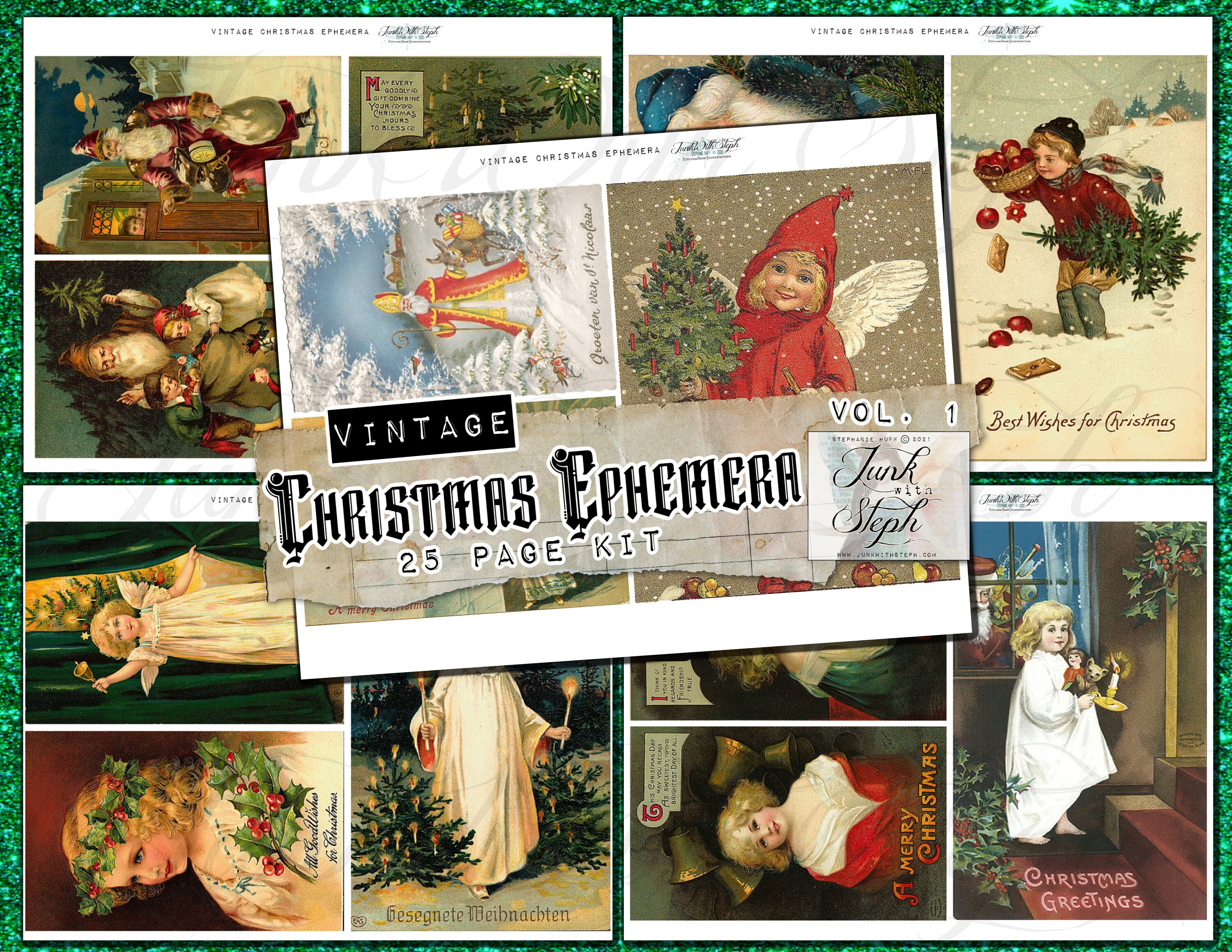 Vintage Christmas Ephemera V.1 25 Vintage Ephemera Pages - Etsy