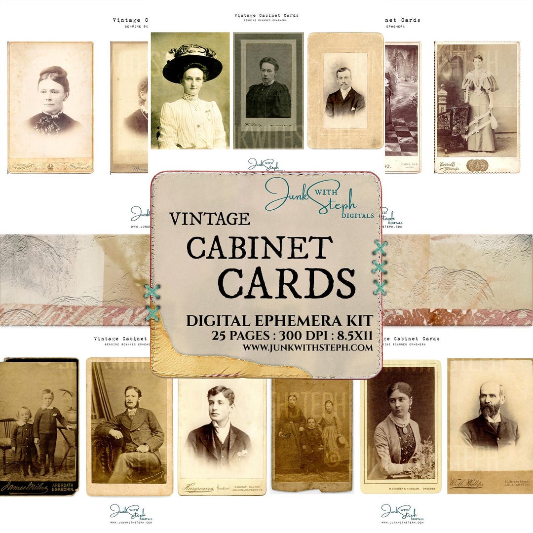 Vintage Cabinet Cards Ephemera: Scanned Photo Real Antique ...