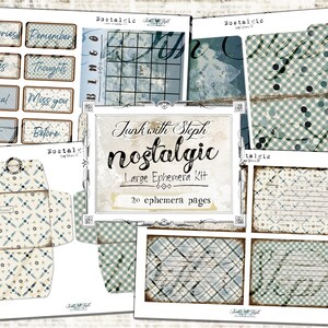 Nostalgic: LARGE Ephemera Kit 20 Ephemera Pages Remembrance, Memories ...
