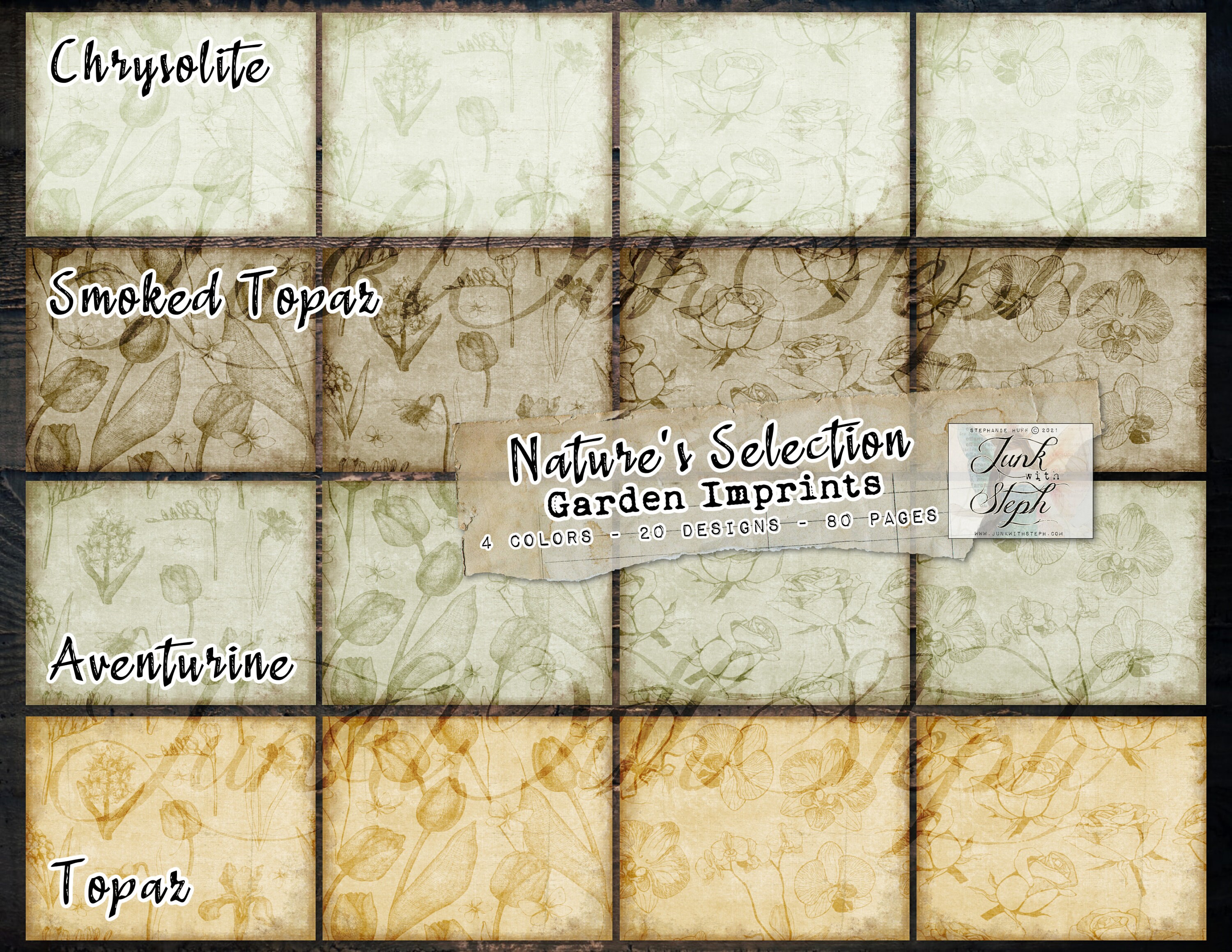 Garden Imprints Nature's Selection Paper Pack: 4 Colors | Etsy