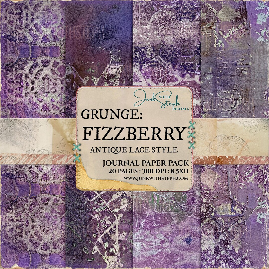 Antique Lace Style - FIZZBERRY - 20 Grunge Background Junk Journal Aged ...