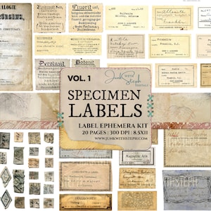 Specimen Labels - Vol.1 With 20 Pages With Over 150 Seperate GENUINE ...