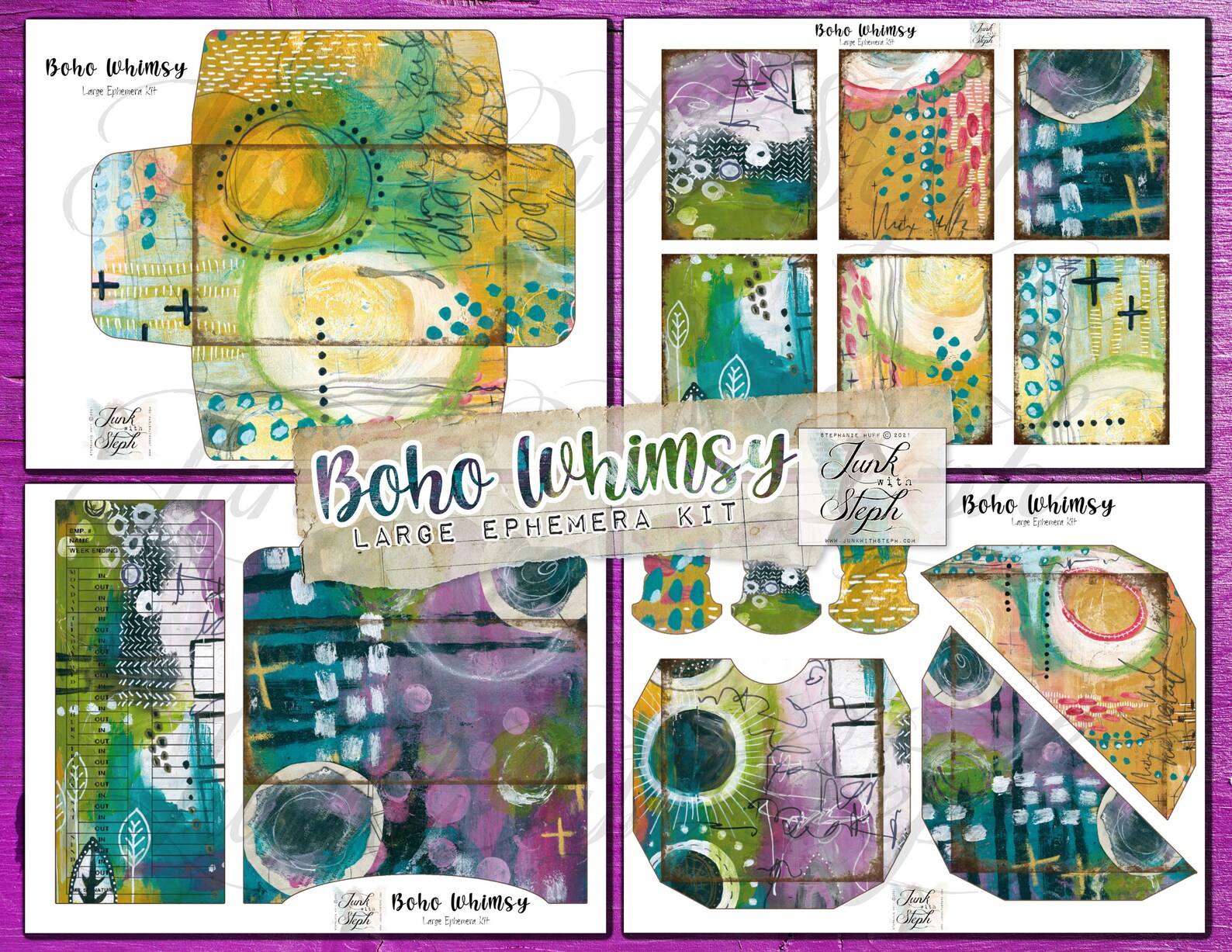 Boho Whimsy: LARGE Ephemera Kit 20 Ephemera Pages Mixed | Etsy
