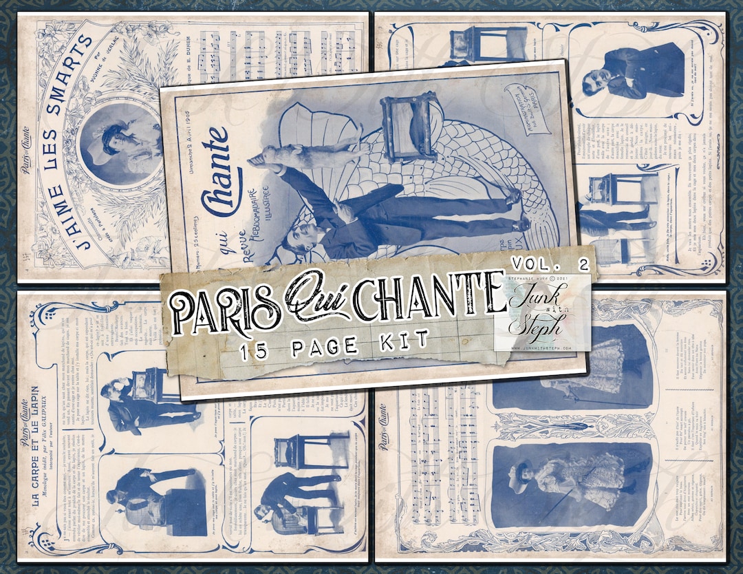 Paris Qui Chante - Volume 2 of Parisian Magazine From 1905 - 15 Blue ...