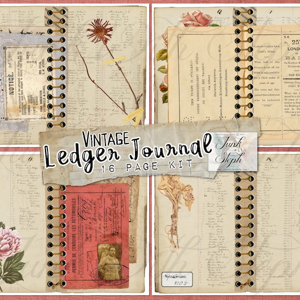 Ledger Journal - Etsy