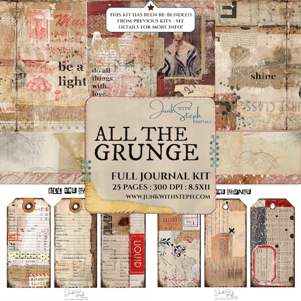 Grunge Collage Kit - Etsy
