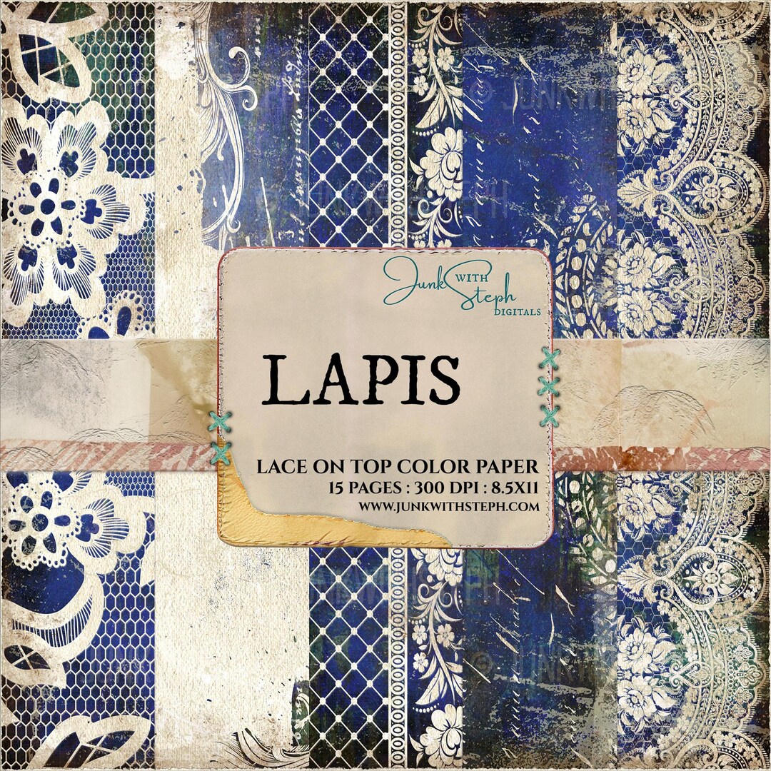 Lapis Lace Paper Pack: Creamy Textured Backgrounds (digital Download ...