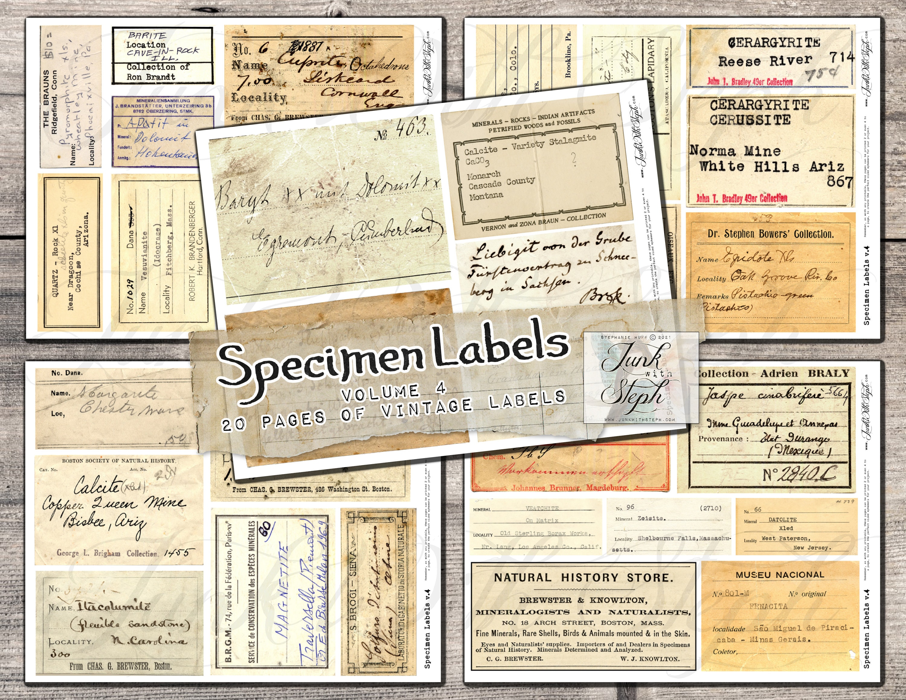 Specimen Labels Vol. 4 With 20 Pages Over 150 Separate - Etsy