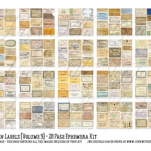 Specimen Labels Vol. 9 With 20 Pages Over 150 Separate - Etsy