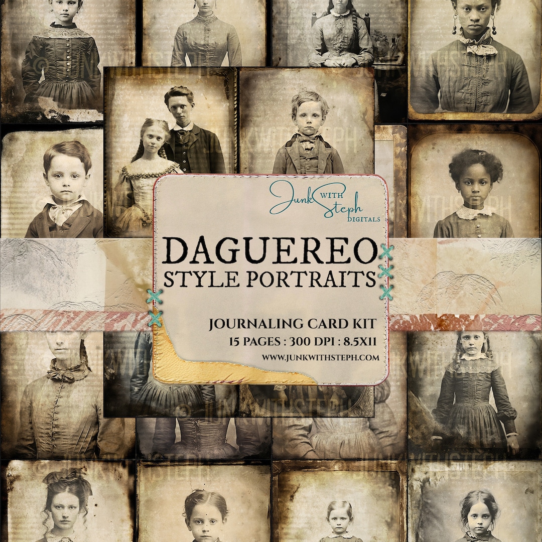Daguereo Style Portraits- 15 Pages of Journaling Cards Featuring ...