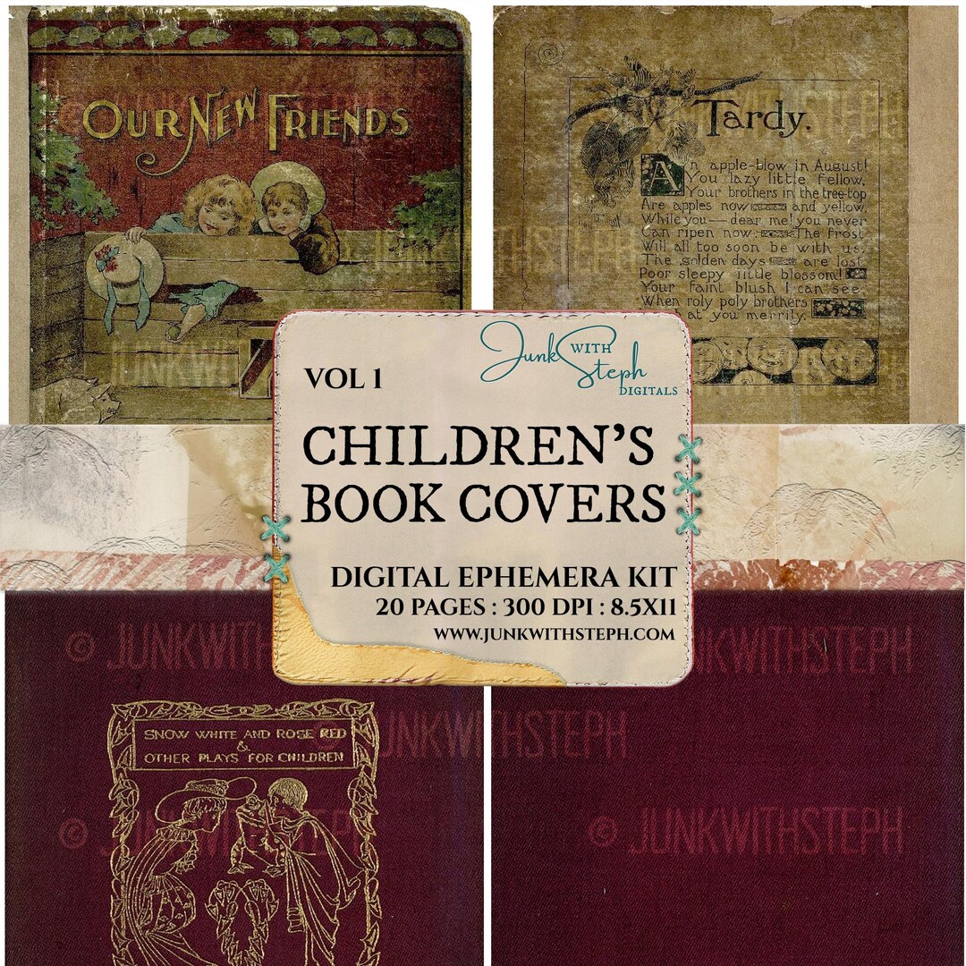 Vintage Children's Book Covers: Volume 1 Illustrated Front and Back ...
