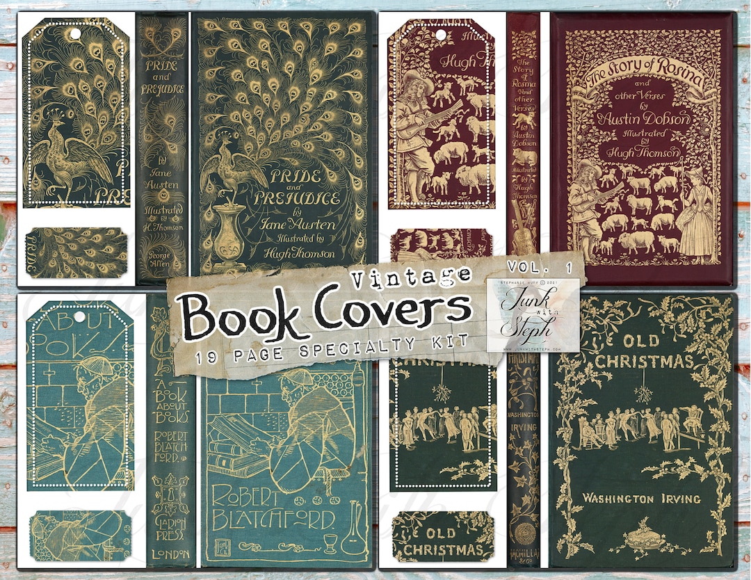 Vintage Book Covers - Volume 1 - 19 Pages of Beautifully Illustrated ...