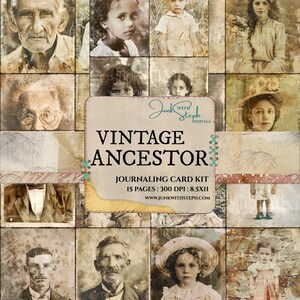 Vintage Ancestor - 15 Pages of Journaling Cards Featuring 1800's ...
