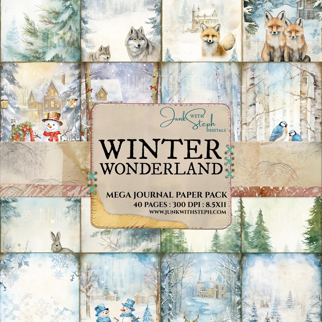 Winter Wonderland: MEGA Paper Pack Christmas Snowman XMAS Fox ...