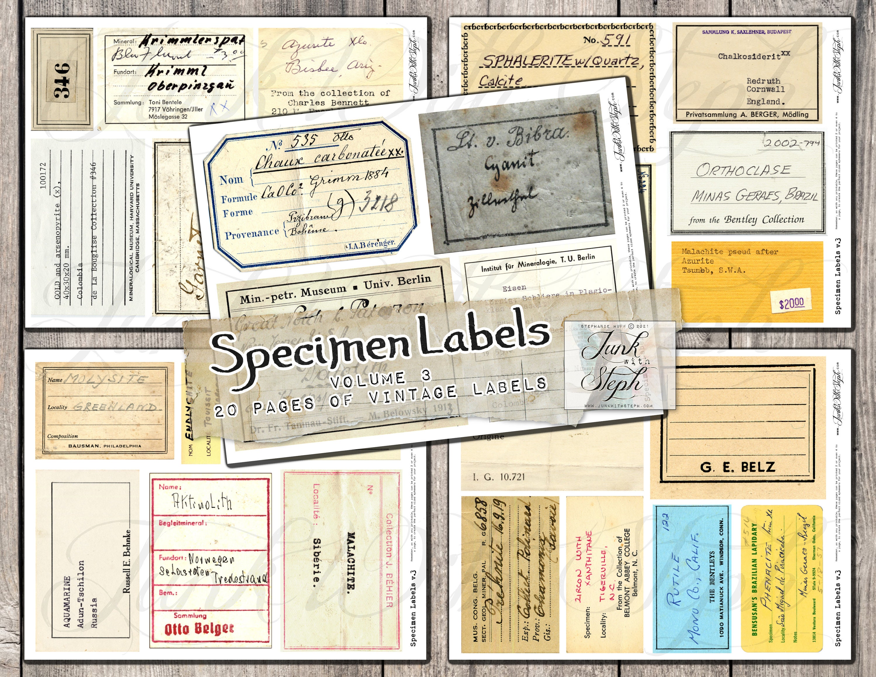 Specimen Labels Vol. 3 With 20 Pages With Over 150 Seperate - Etsy