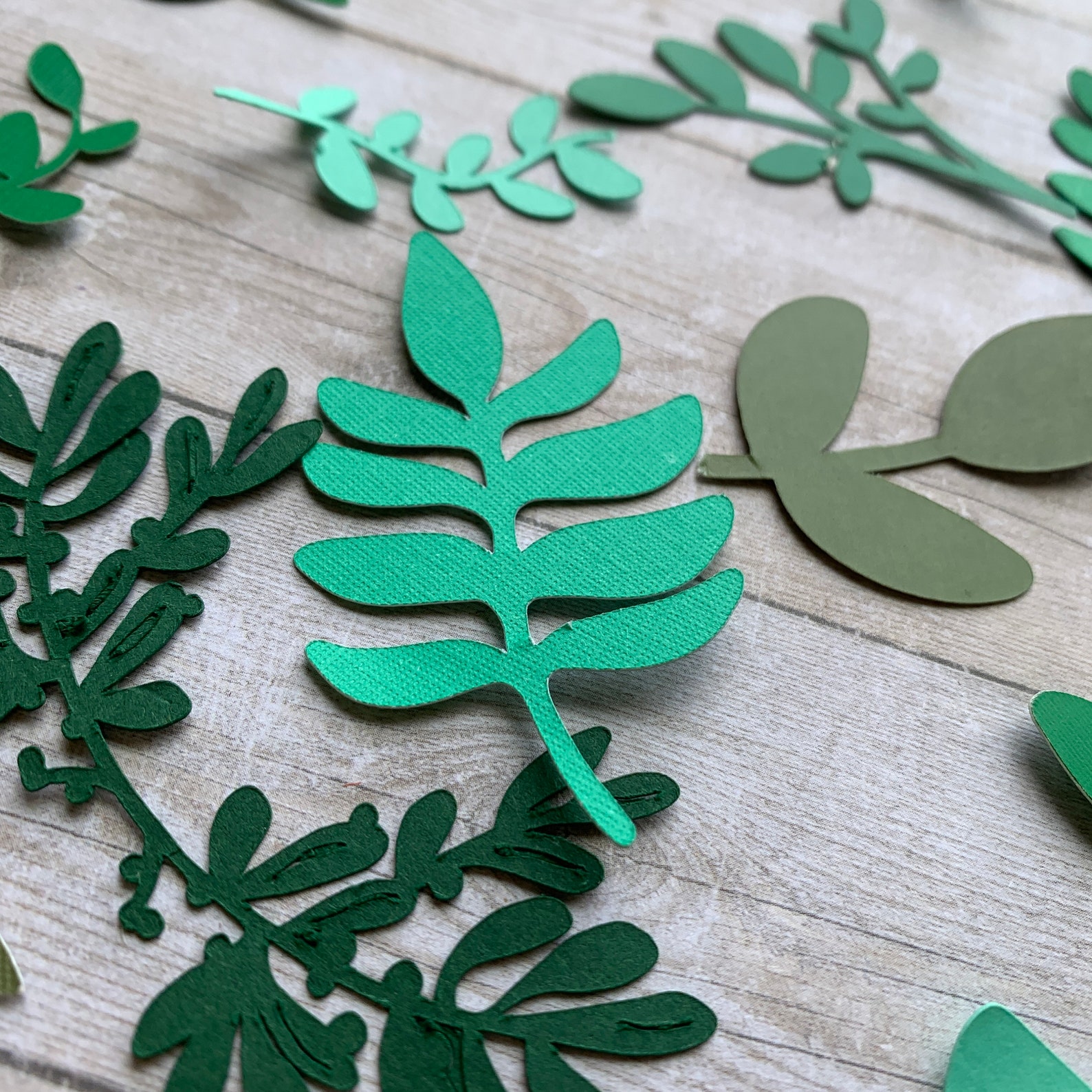 Leaves and Vines Paper Cutouts Card Making Leaf | Etsy